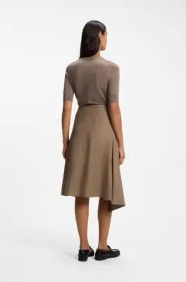 BOSS A-line Skirt With Asymmetrical Hem