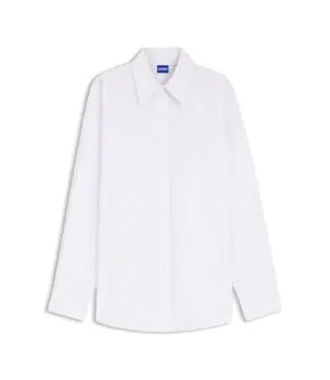 Hugo Oversized Blouse With Burnout Heart Print