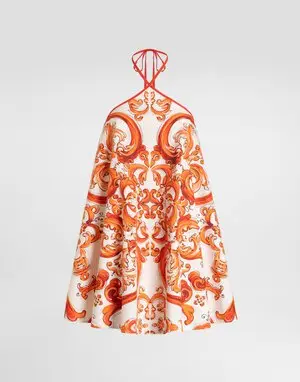 Dolce & Gabbana Halter Neck Flared Dress