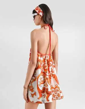 Dolce & Gabbana Halter Neck Flared Dress