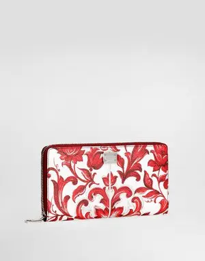 Dolce & Gabbana Majolica-print Calfskin Wallet