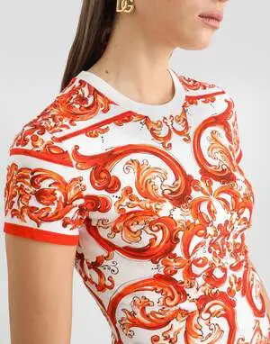 Dolce & Gabbana Majolica-print Jersey T-shirt