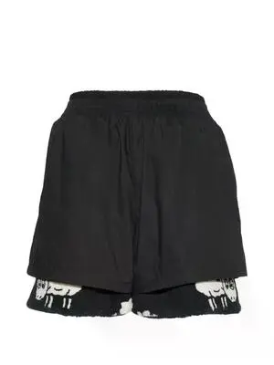 Natasha Zinko Reversed Upcycled Layered Shorts
