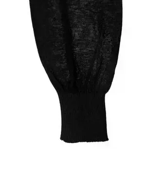 PUSHBUTTON Buttoned Sweater With Pleated Bib