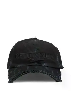 Natasha Zinko Distressed Bow Detail Baseball Cap - Black