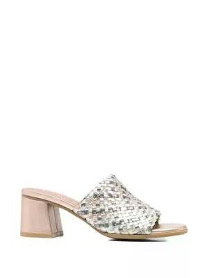 CARMELA Woven Block-heel Sandals - Pink