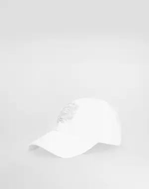 Dolce & Gabbana Embroidered Cotton Drill Baseball Cap - White