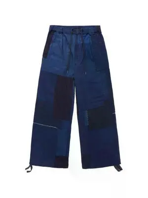 BLUE BLUE Japan Sashiko Patchwork Trousers - Blue