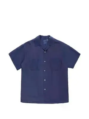 BLUE BLUE Short-sleeved Silk Shirt - Blue