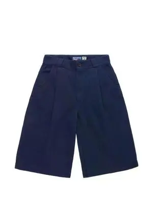 BLUE BLUE Sashiko Wide-leg Shorts - Blue