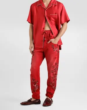 Dolce & Gabbana Embellished Cotton Denim Trousers