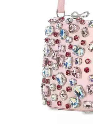 SELF-PORTRAIT Mini Bow Crystal-embellished Tote Bag