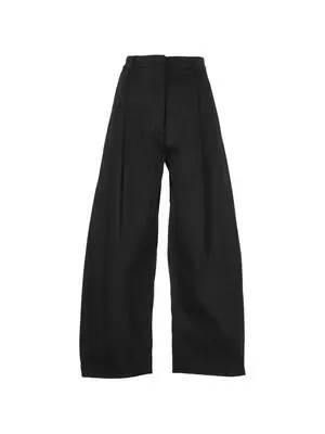 EMMA E GAIA Pleated Wide-leg Palazzo Pants - Black