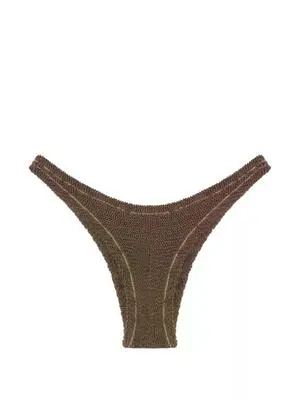 REINA OLGA Ginny Crinkled Bikini Bottoms - Brown