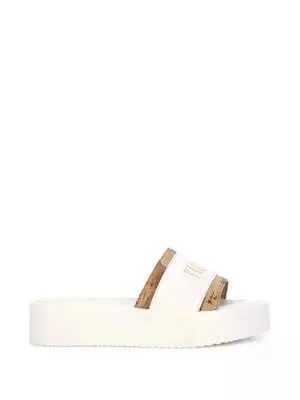 ALVIERO MARTINI 1° CLASSE Geo Map Logo-print Sandals - White