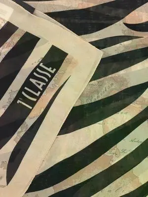 ALVIERO MARTINI 1° CLASSE Geo Zebra-print Scarf