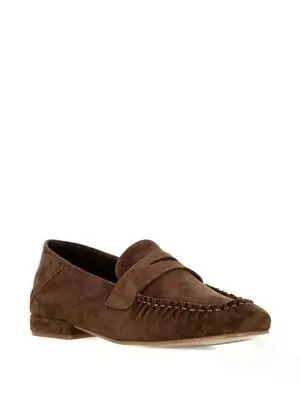 BRUNO PREMI Suede Penny Loafers