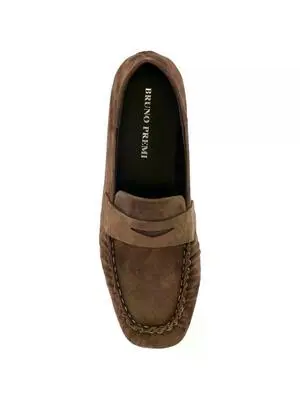 BRUNO PREMI Suede Penny Loafers