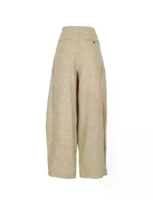 EMMA E GAIA Pleated Wide-leg Trousers