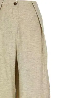 EMMA E GAIA Pleated Wide-leg Trousers