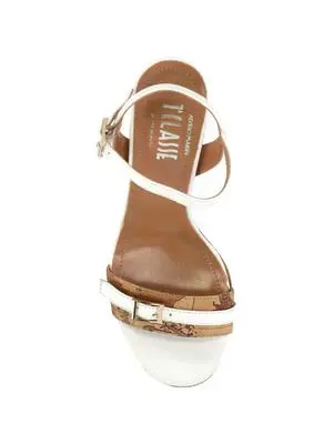 ALVIERO MARTINI 1° CLASSE Geo Map Print Buckle Sandals