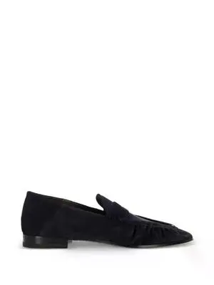 ORTIGNI Ruched Penny Loafers - Blue