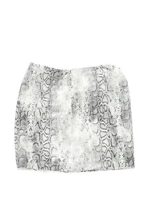 Federica Tosi Snake-print Knotted Mini Skirt