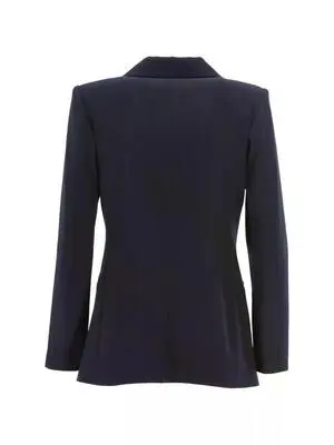 Marella Double-breasted Twill Blazer - Blue