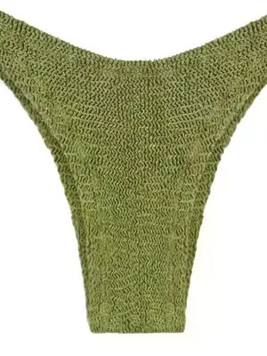 REINA OLGA Ginny Crinkled Bikini Bottoms - Green