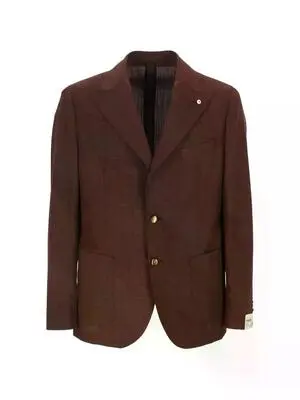 L.B.M. 1911 Peak-lapel Single-breasted Jacket - Brown