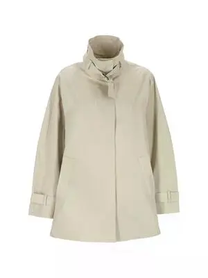 EMMA E GAIA High Neck Coat With Buckle Fastening