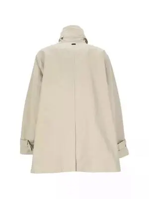 EMMA E GAIA High Neck Coat With Buckle Fastening