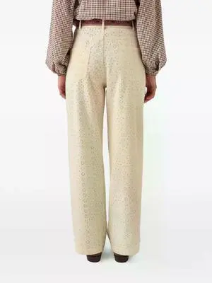 MAISON HOTEL Embroidered Straight-leg Trousers