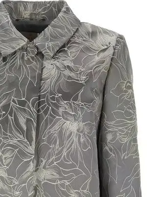 Marella Floral Jacquard Cropped Jacket