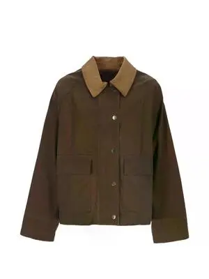 Marella Waxed-finish Jacket - Brown