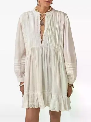 MAISON HOTEL Francesca Plumeti-cotton Mini Dress - White