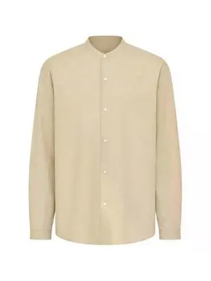 Officine Générale Band-collar Long-sleeve Shirt - Neutrals