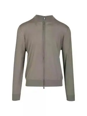 AL DUCA D’AOSTA 1902 Zip-up Knitted Cardigan - Grey