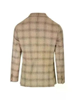 AL DUCA D’AOSTA 1902 Tartan-check Notched-lapel Blazer