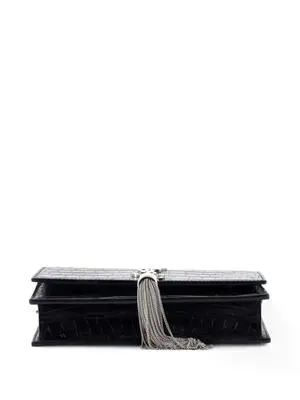 Saint Laurent Monogram Tassel Chain Wallet - Black