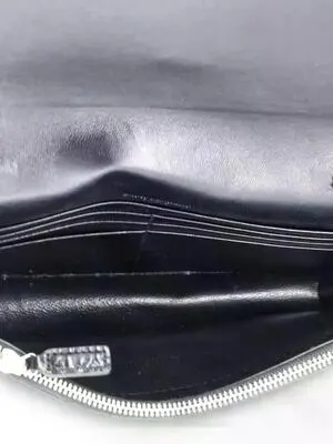 Saint Laurent Monogram Tassel Chain Wallet - Black