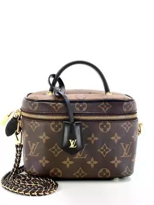 LOUIS VUITTON Reverse Monogram Canvas Pm Satchel - Brown