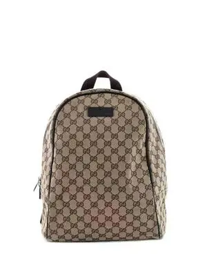 Gucci Gg Canvas Zip Around Travel Backpack - Brown