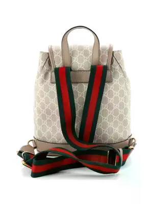Gucci Interlocking G Patch Drawstring Flap Backpack