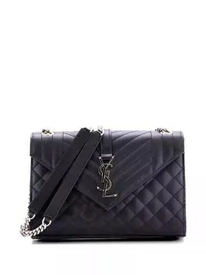Saint Laurent Classic Monogram Envelope Satchel Shoulder Bag