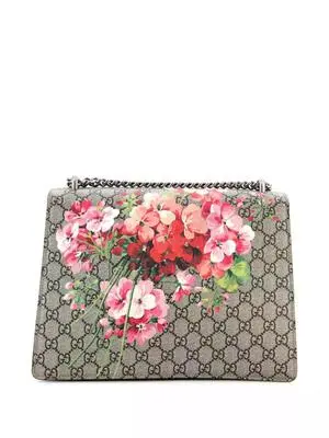 Gucci Dionysus Blooms Print Gg Coated Canvas Shoulder Bag - Brown