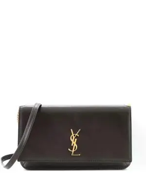 Saint Laurent Monogram Phone Holder Shoulder Bag - Brown