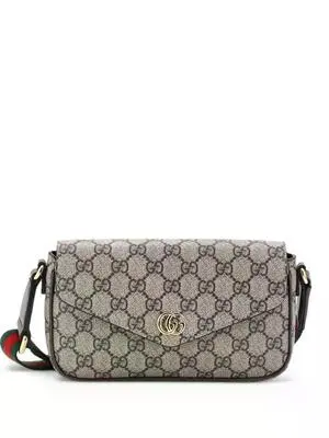Gucci Ophidia Gg Coated Canvas Mini Shoulder Bag - Brown