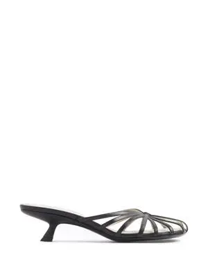 MUGLER Knot-detail Mules - Black