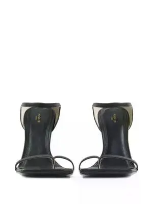 MUGLER Square-toe Slip-on Heeled Sandals